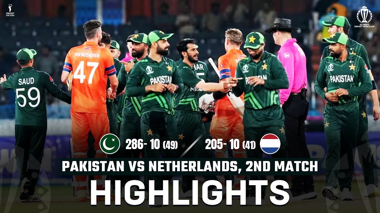 WC 2023: Pakistan vs Netherlands 2nd Match FULL HIGHLIGHTS | PAK vs NED ...