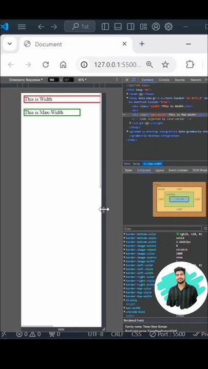 CSS Width vs Max-width vs #coding - YouTube