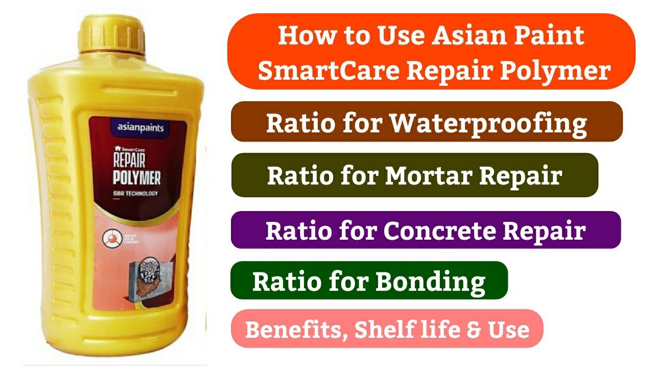 How to Use Asian Paint SmartCare Repair Polymer || Ratio for ...