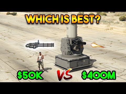 GTA 5 CHEAP MINIGUN VS EXPENSIVE MINIGUN (WHICH IS BEST?)
