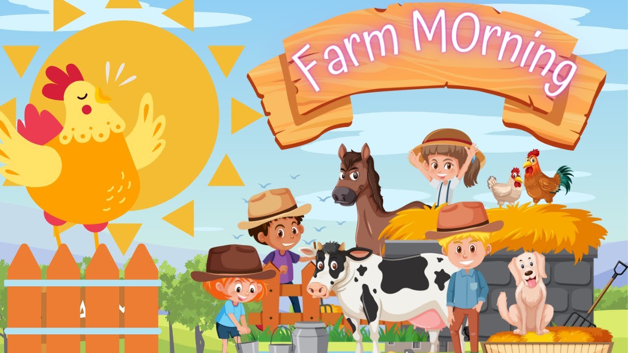 Farm Morning | Fun Animal Sounds Song for Kids | Educational Farm Rhyme ...