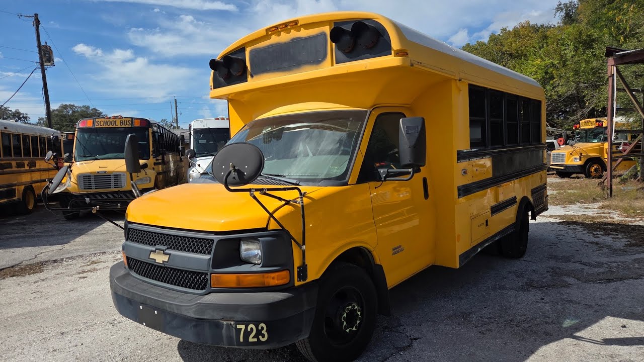 2011 Chevy Van Type School Bus Powered with a Duramax Diesel Engine ...