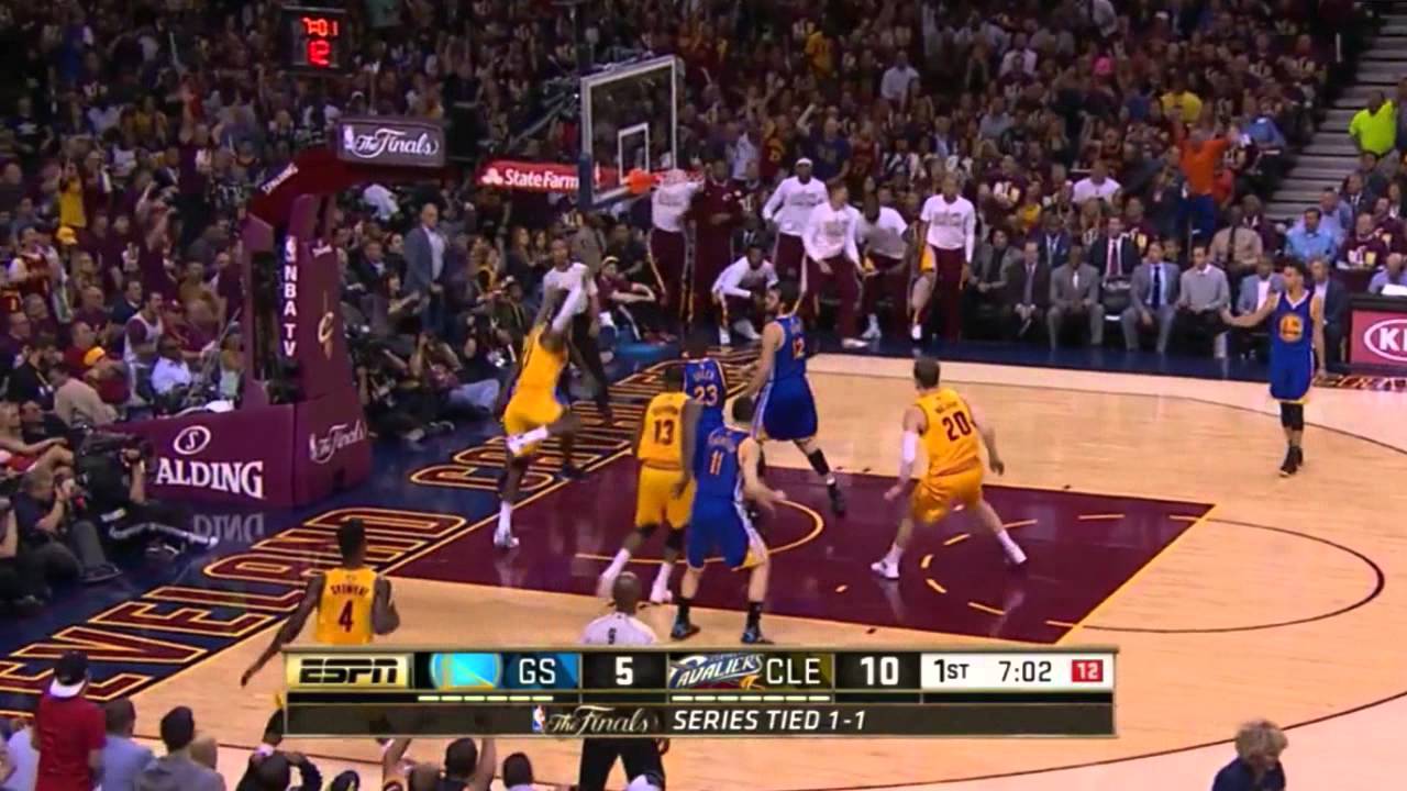2015-06-09 LeBron James drive and dunk - YouTube