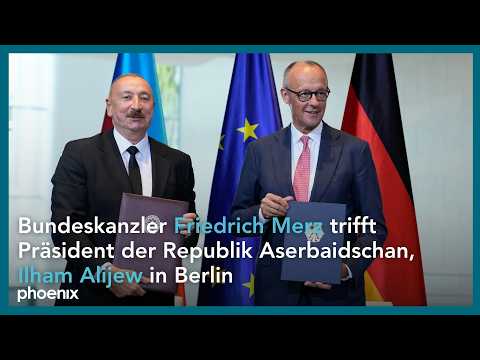 Bundeskanzler Friedrich Merz (CDU) empfängt den Präsidenten der Republik Aserbaidschan, Ilham Alijew