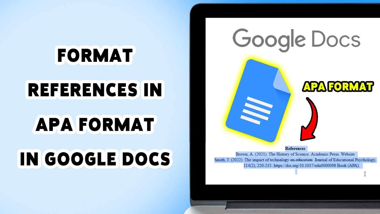 How To Format References In APA Format In Google Docs 2025 | Create APA Style Reference List ...