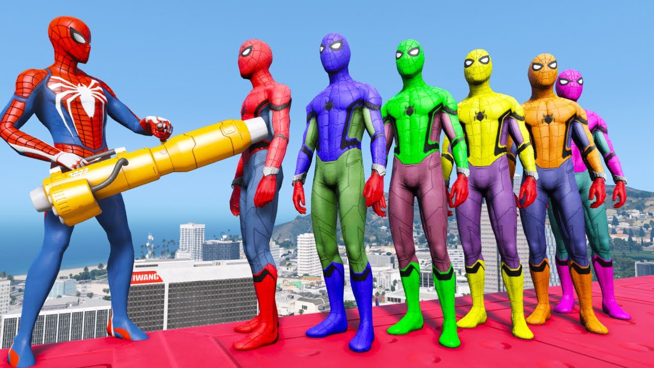 GTAV CRAZY RAGDOLL | Spider-Man Vs Super-Heroes | Jumps/fails S4 Ep#20 ...