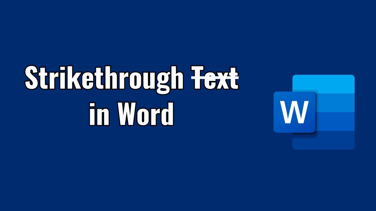 How to Strikethrough Text in Microsoft Word - YouTube