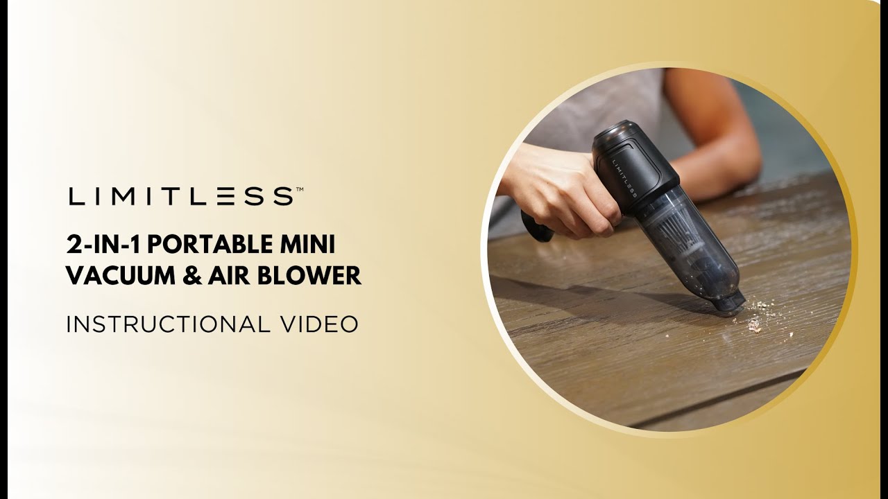2-In-1 Portable Mini Vacuum & Air Blower Instructional Video - YouTube