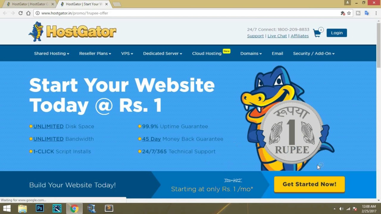 how to get 1 month of web hosting in 1 rupee - YouTube