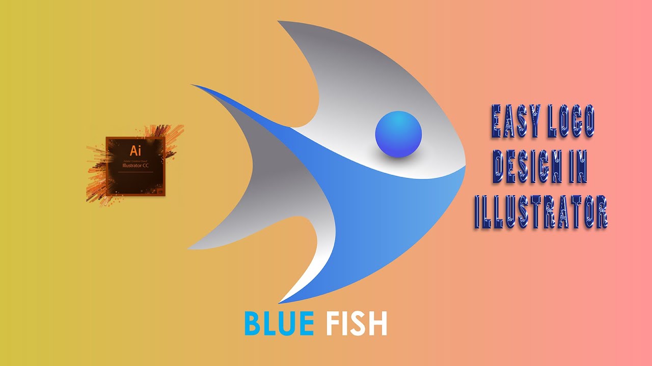 How To Draw Fish logo Design In Adobe Illustrator | Easy Techniques ...