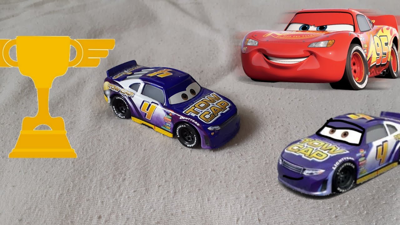 Disney Pixar Cars 1 Tow Cap Car Racing Car Piston Cup! - YouTube