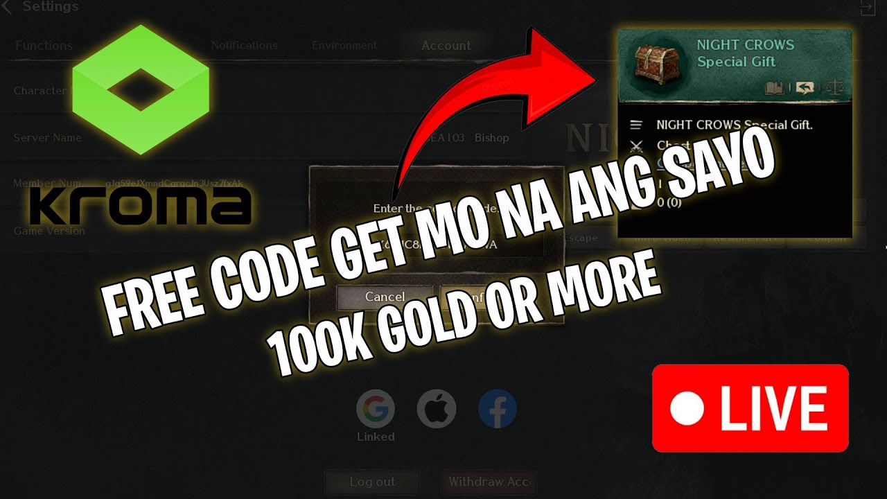 NIGHT CROWS ON KROMA - PALDO BA ? FREE CODE GIVEAWAY - YouTube