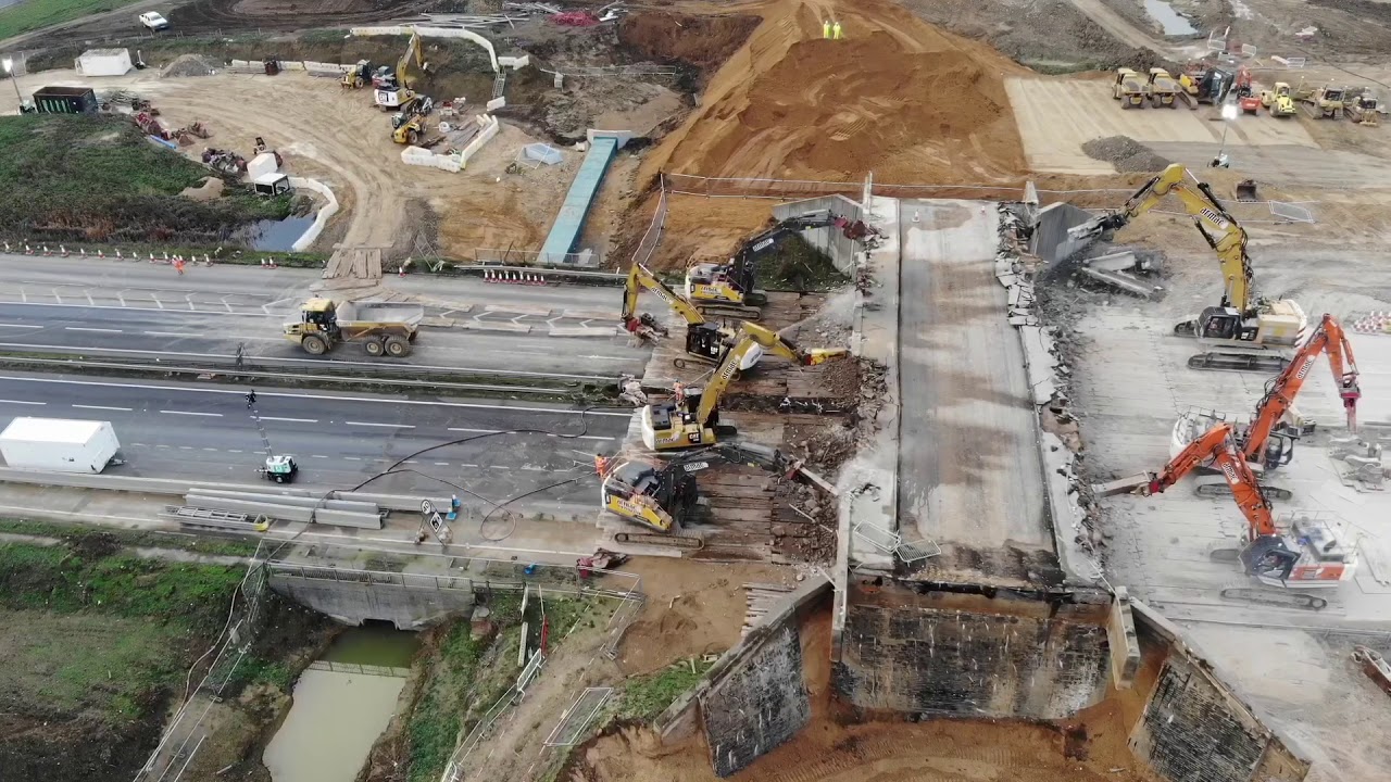 A14 Armac bridge busters - YouTube