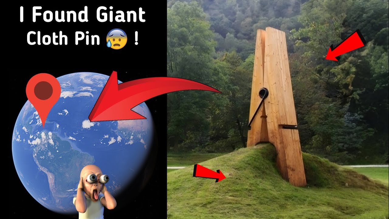 😰 I Found Giant Cloth Pin Sculpture In Real Life On Google Earth and ...