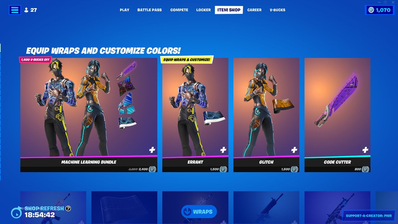 Fortnite item shop review - Machine Learning Bundle is here - 11/24 ...
