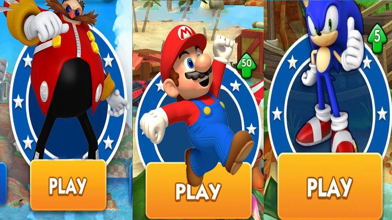 Super Mario Run vs Sonic Dash - Gameplay Walkthrough Part 1 - YouTube