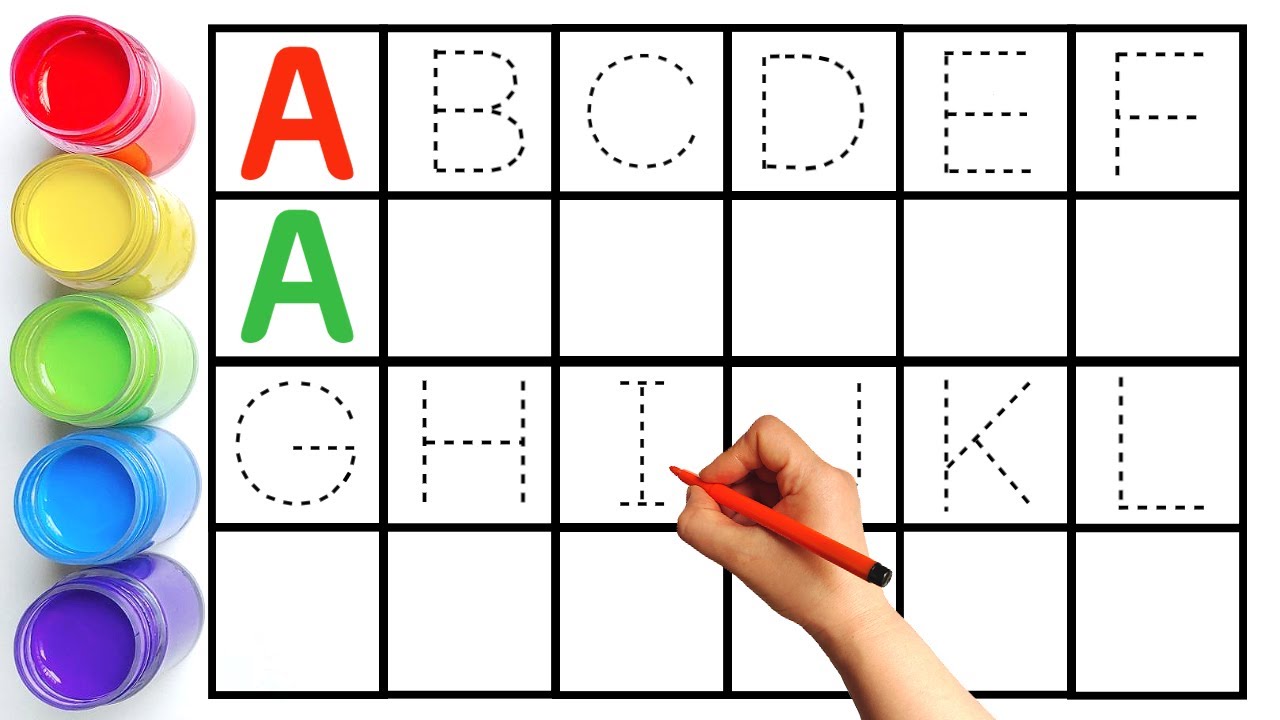 유아와 아이들을 위한 점선 따라 대문자 소문자 알파벳 쓰기 모음 Abcd 알파벳 쓰기 배우기 Abcd Rhymes