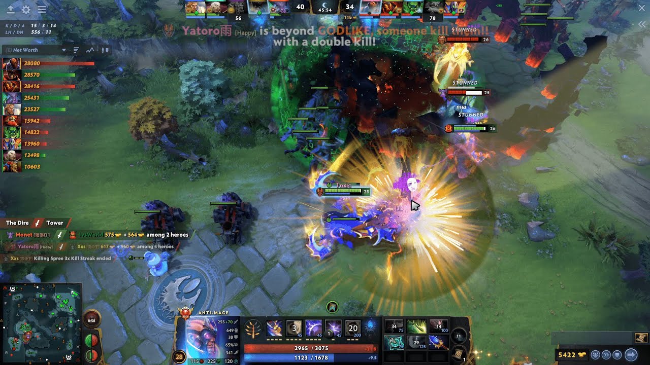 Yatoro Anti Mage Against Xxs Doom Monet Faceless Void And Stojkov Omniknight Youtube