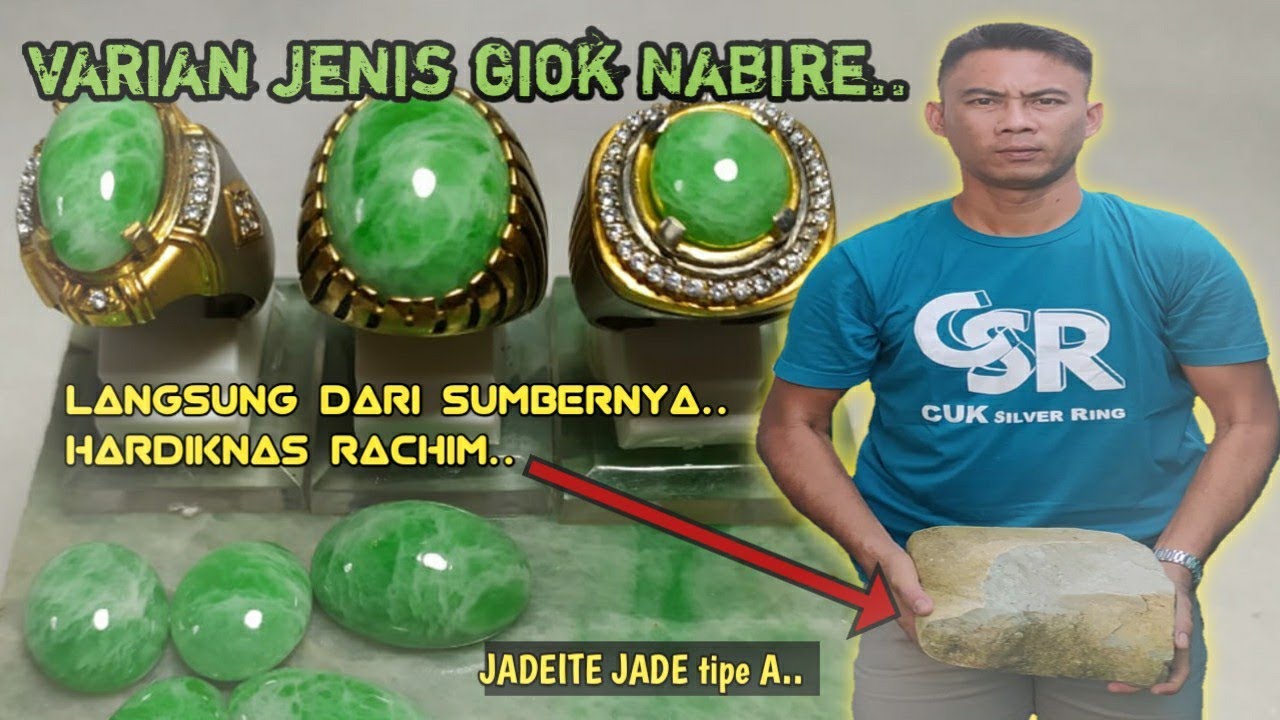 VARIAN JENIS GIOK NABIRE, NATURAL JADEITE JADE TIPE "A" [CUK SILVER ...