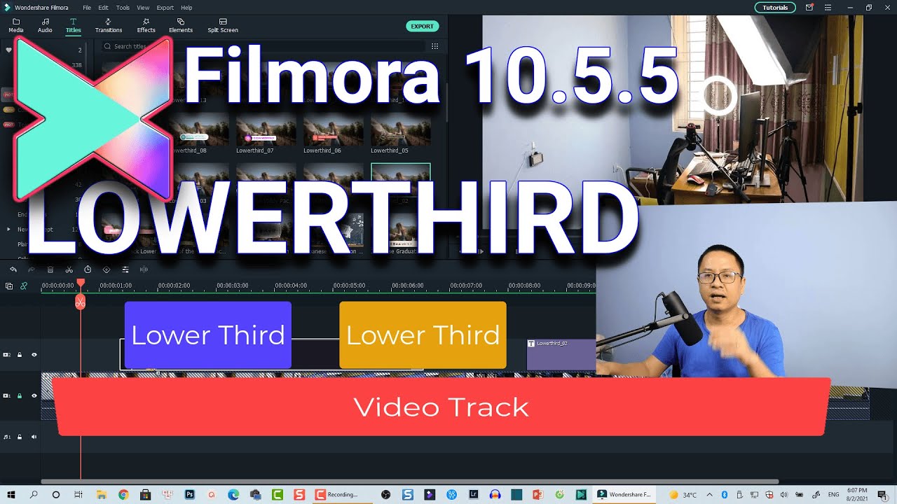 How to Add Video Explanation in Filmora X - Adding Lower Third in ...