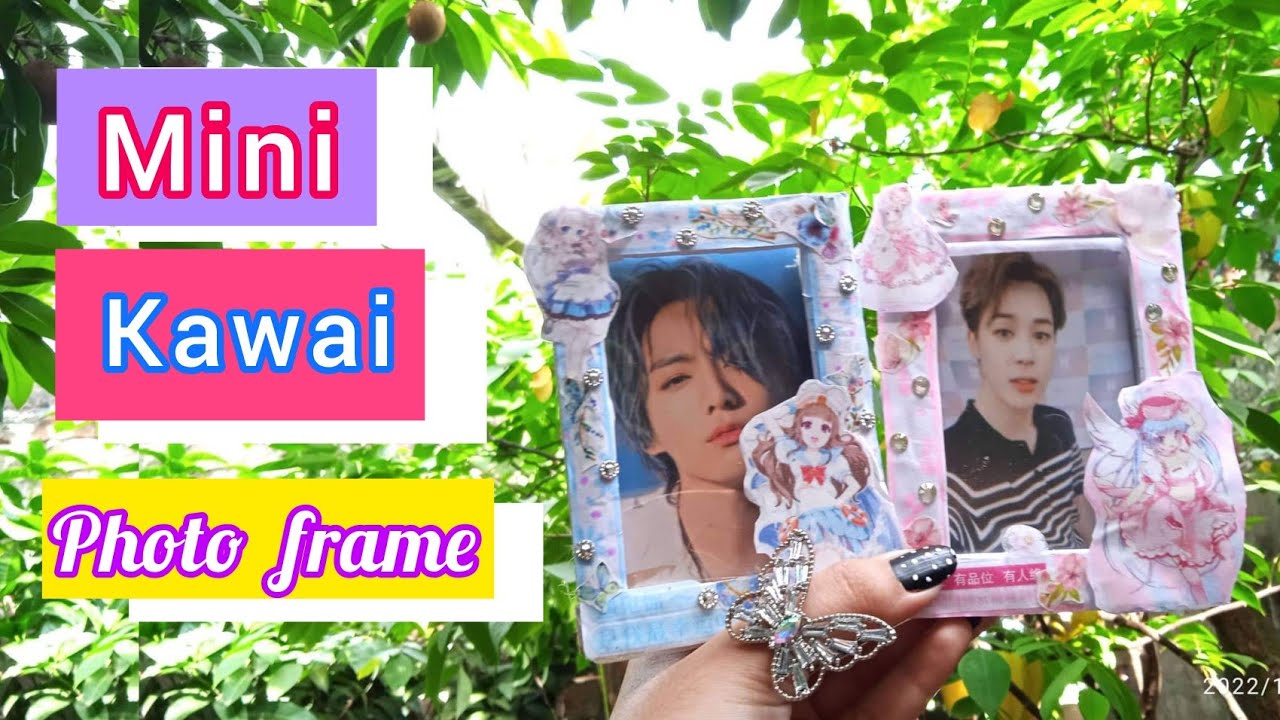 how to make kawai mini photo frame//diy cute photo frame #photoframe # ...
