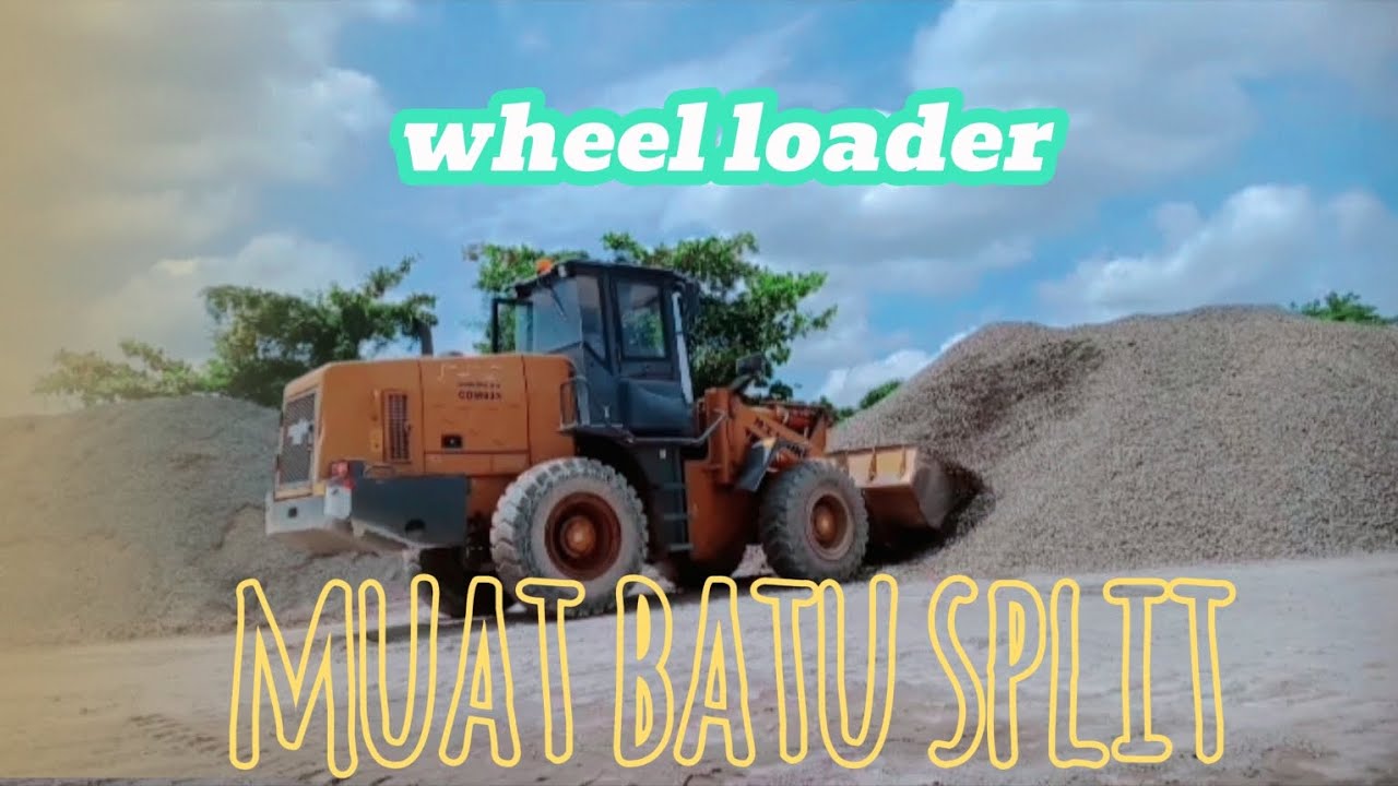 wheel loader muat batu split #dumptruck #wheelloader #duniaproyek - YouTube