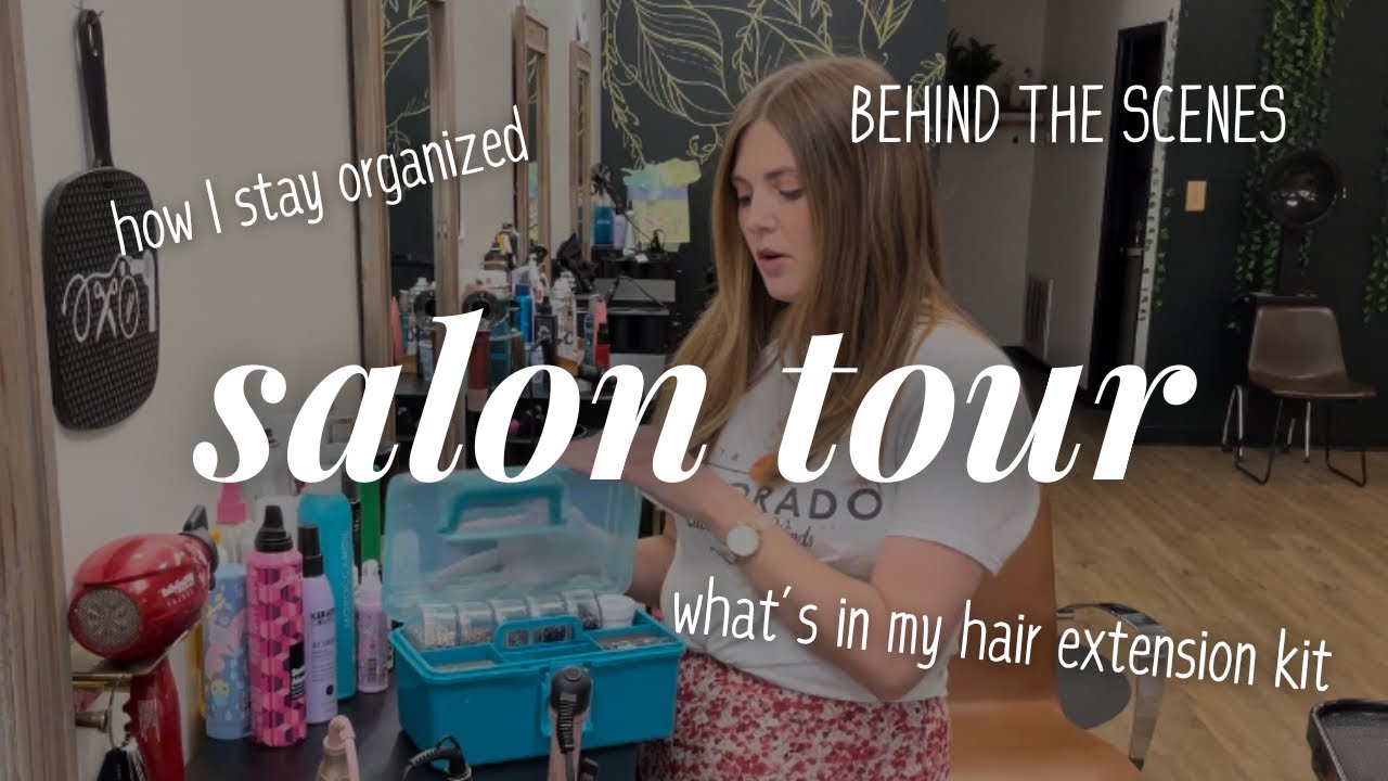 SALON TOUR / behind the scenes of a booth rental hair stylist - YouTube