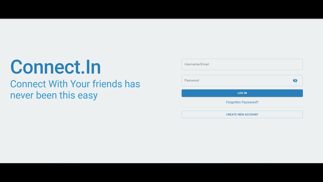 Connect.In Social Media Web App - YouTube