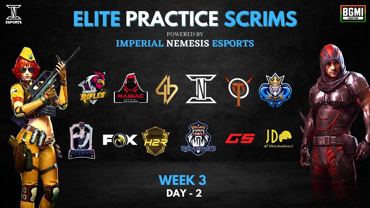 Practice Scrims Elite | Week 3 Day 2 | Organised By IN-Esports #BGMI ...