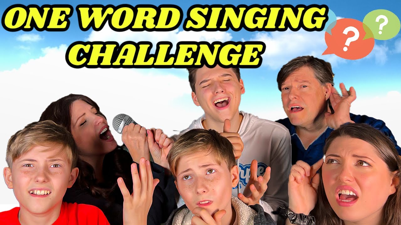 ONE WORD SINGING CHALLENGE!!!!! 🎤 ft. @SharpeFamilySingers Akkorde ...