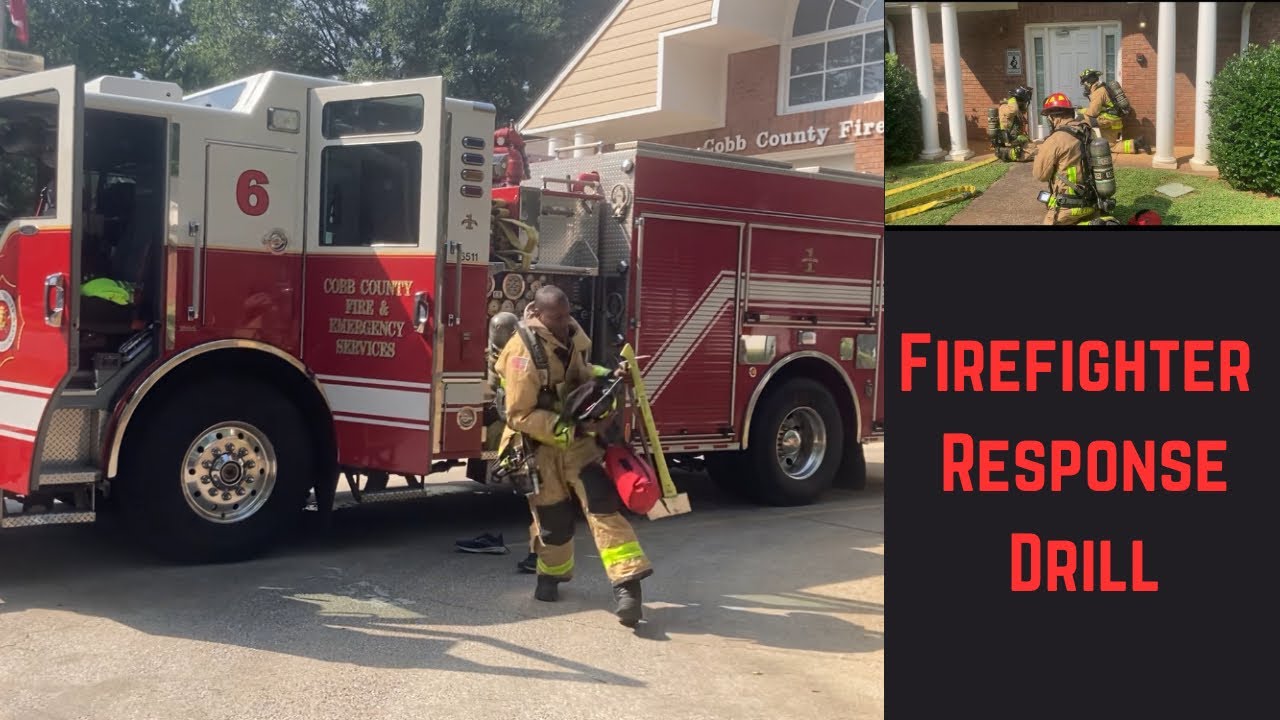Firefighter Response Drill; Train your PROBIE 🚒👨🏻‍🚒 - YouTube