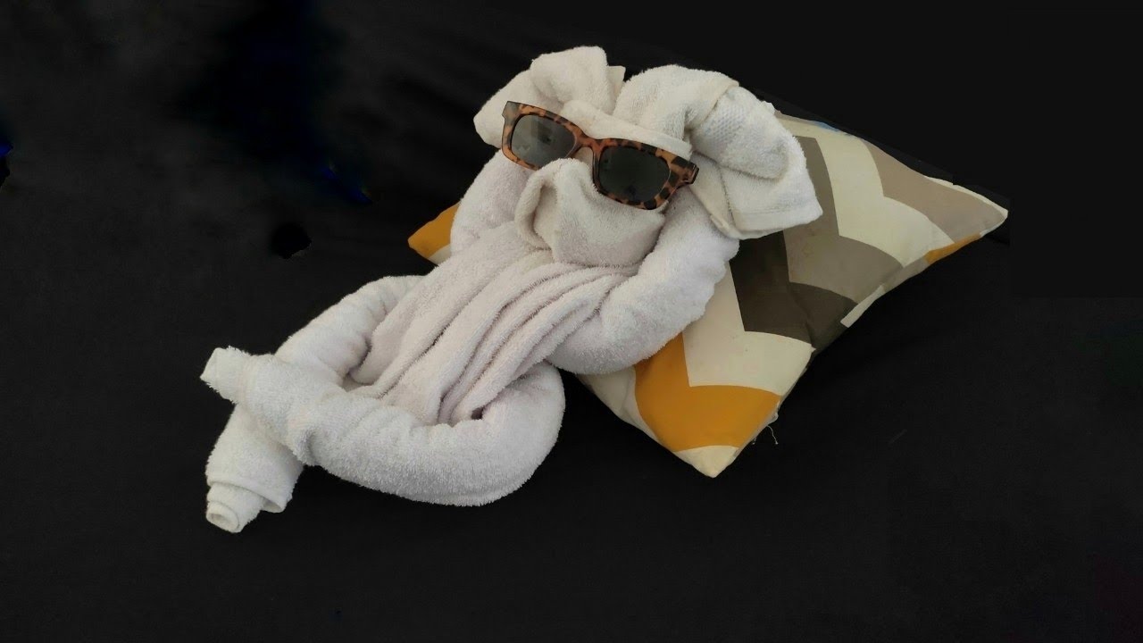 towel animal | towel art | towel folding design | origami. - YouTube