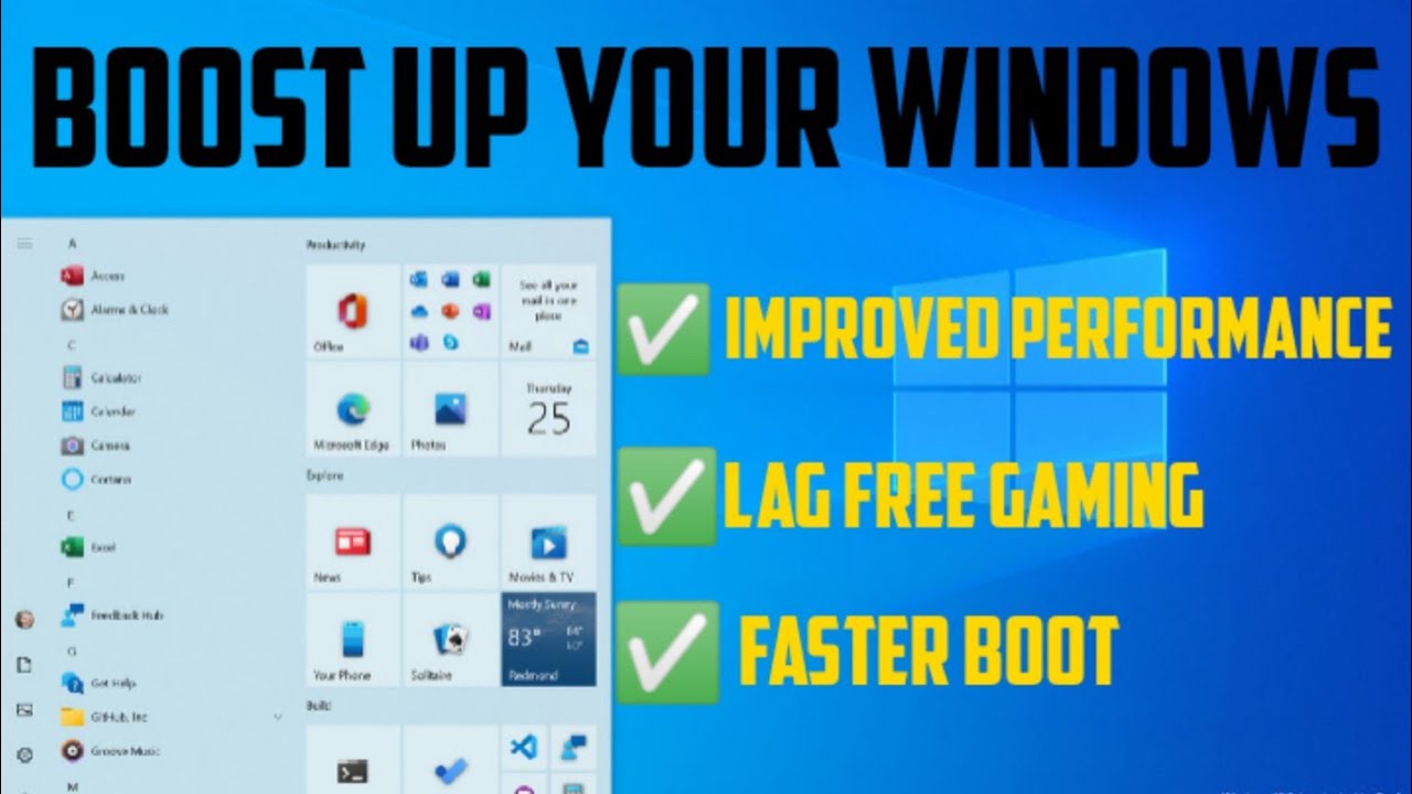 How To Speed Up Windows 10 To Peak Performance - YouTube