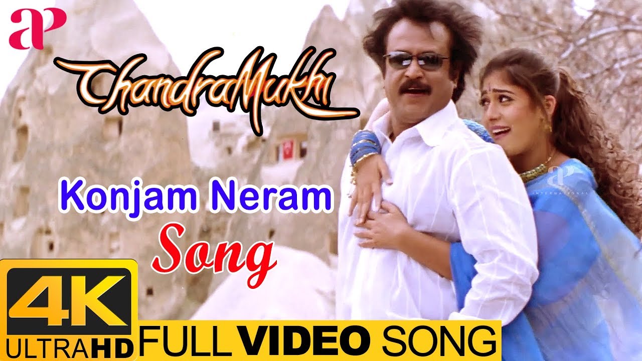 Konjam Neram Full Video Song 4K | Chandramukhi Songs | Rajinikanth ...