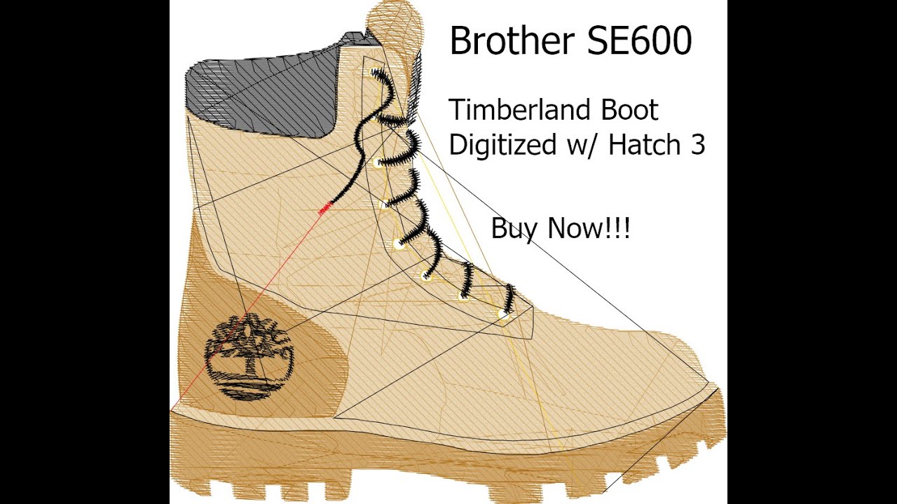Brother SE600 Timberland Boot Patch - YouTube