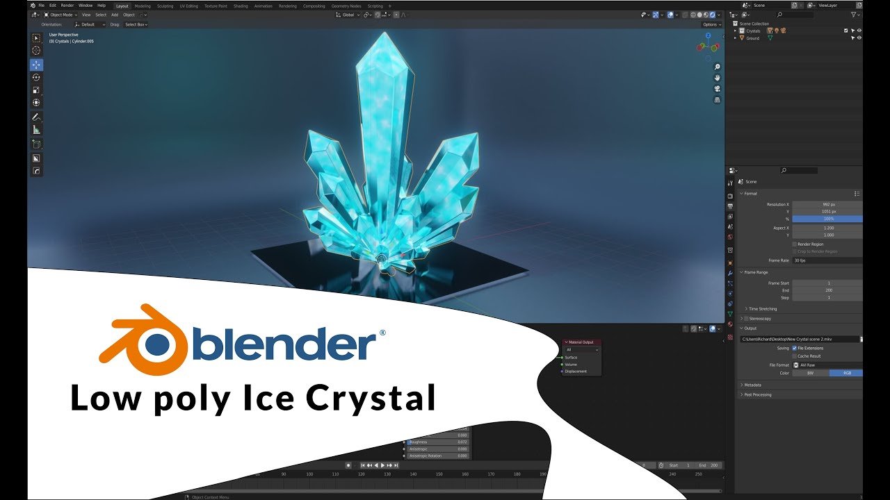 Blender Low poly Ice Crystal effects Tutorial - YouTube