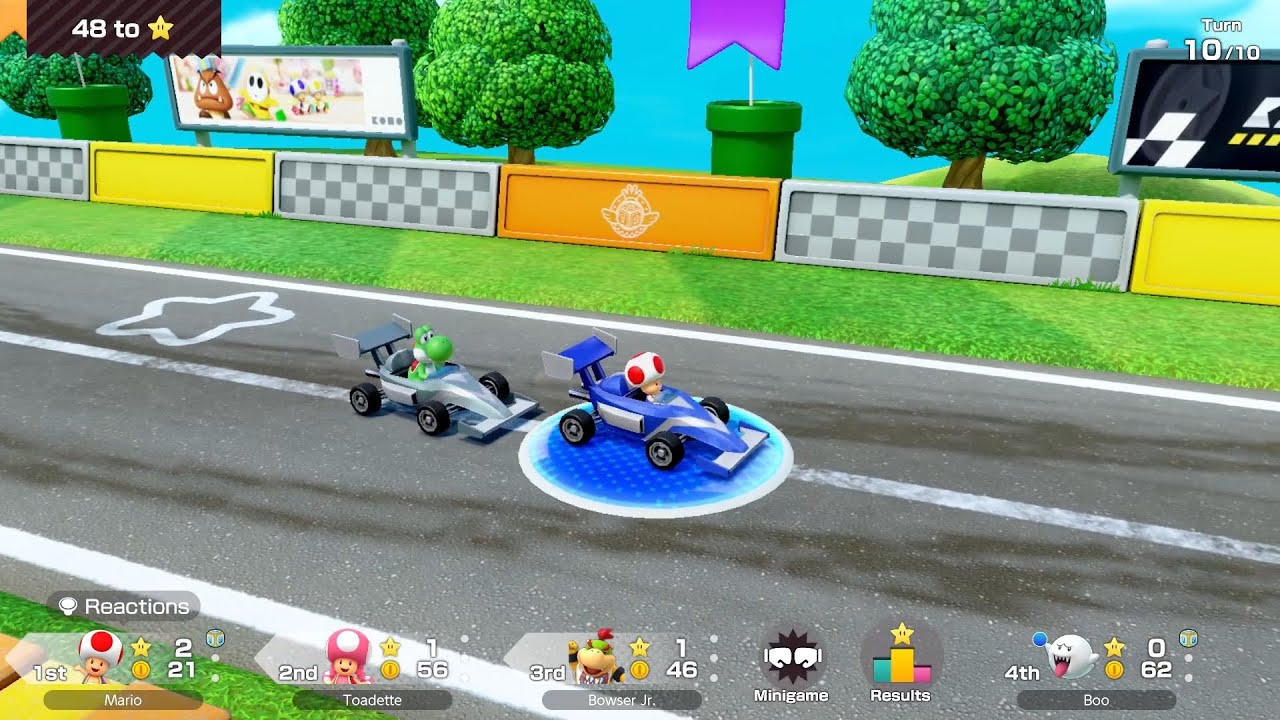 Super Mario Party Jamboree #212 Roll 'em Raceway Toad vs Toadette vs ...