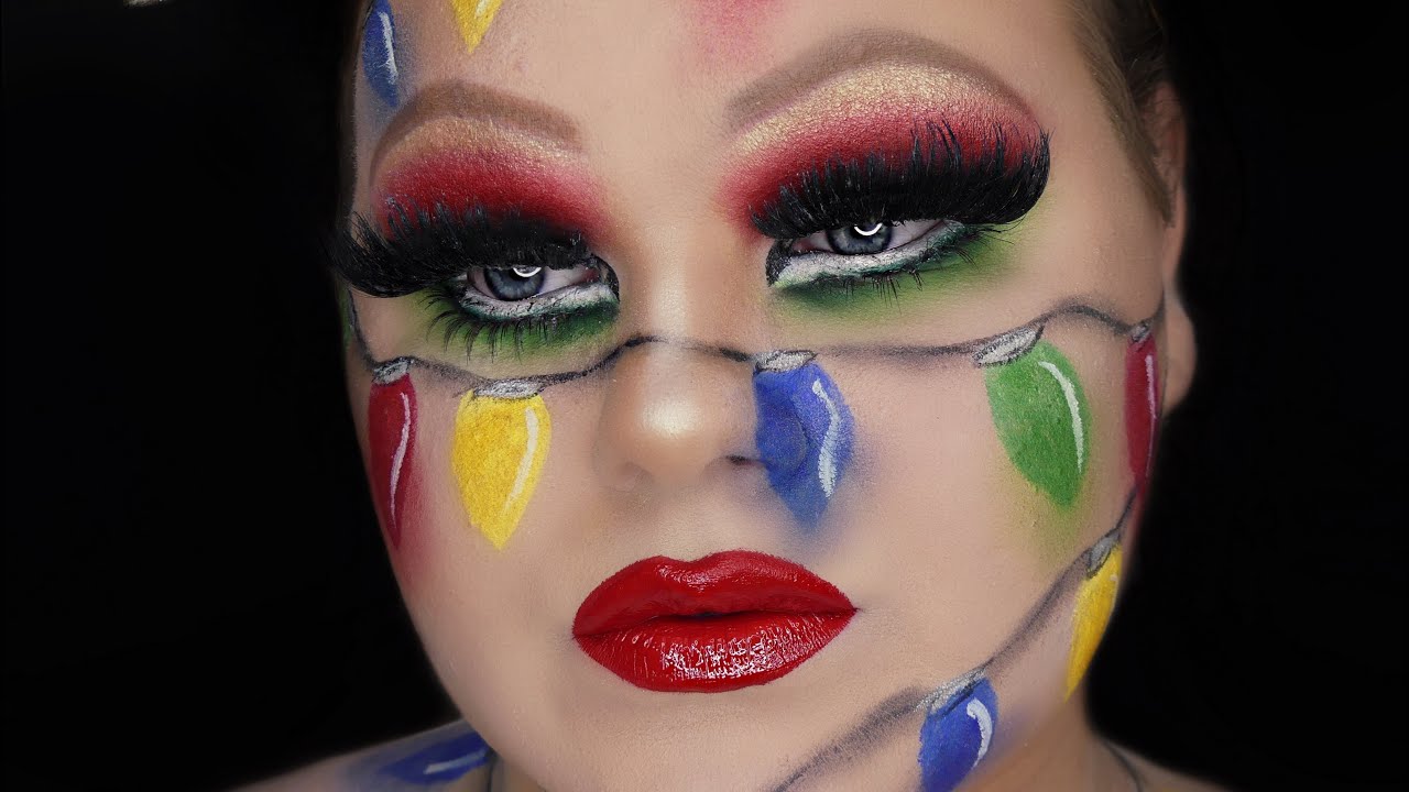 Christmas lights - Drag Makeup - YouTube