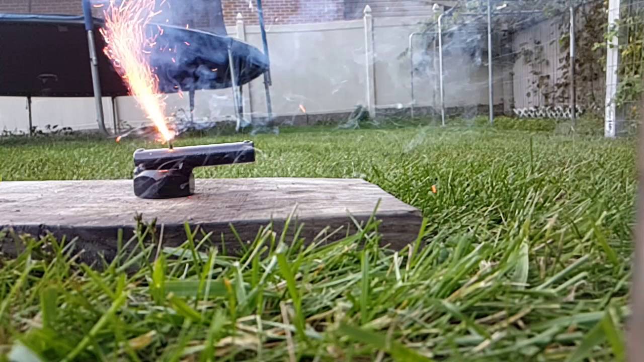Mini Black Powder Cannon Slow Motion - YouTube
