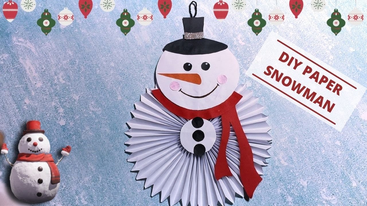 DIY Paper Snow Man - DIY Christmas craft and decoration - YouTube
