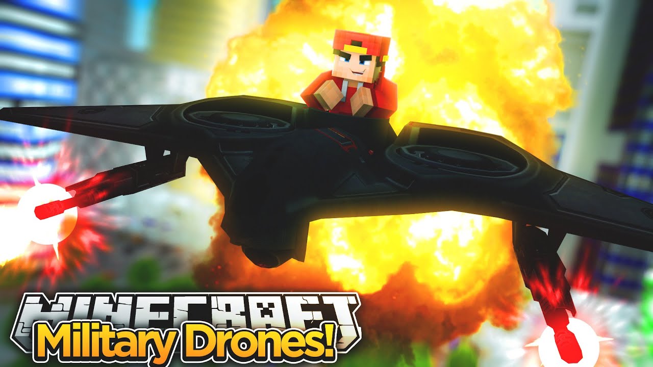 Minecraft Adventure - TESTING NEW DRONES FOR THE MILITARY!! - YouTube