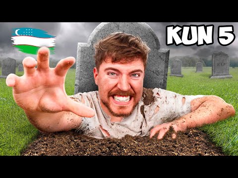 7 kun qabrda tiriklayin ko'milib vaqt o'tkazdim | @MrBeast o'zbekcha