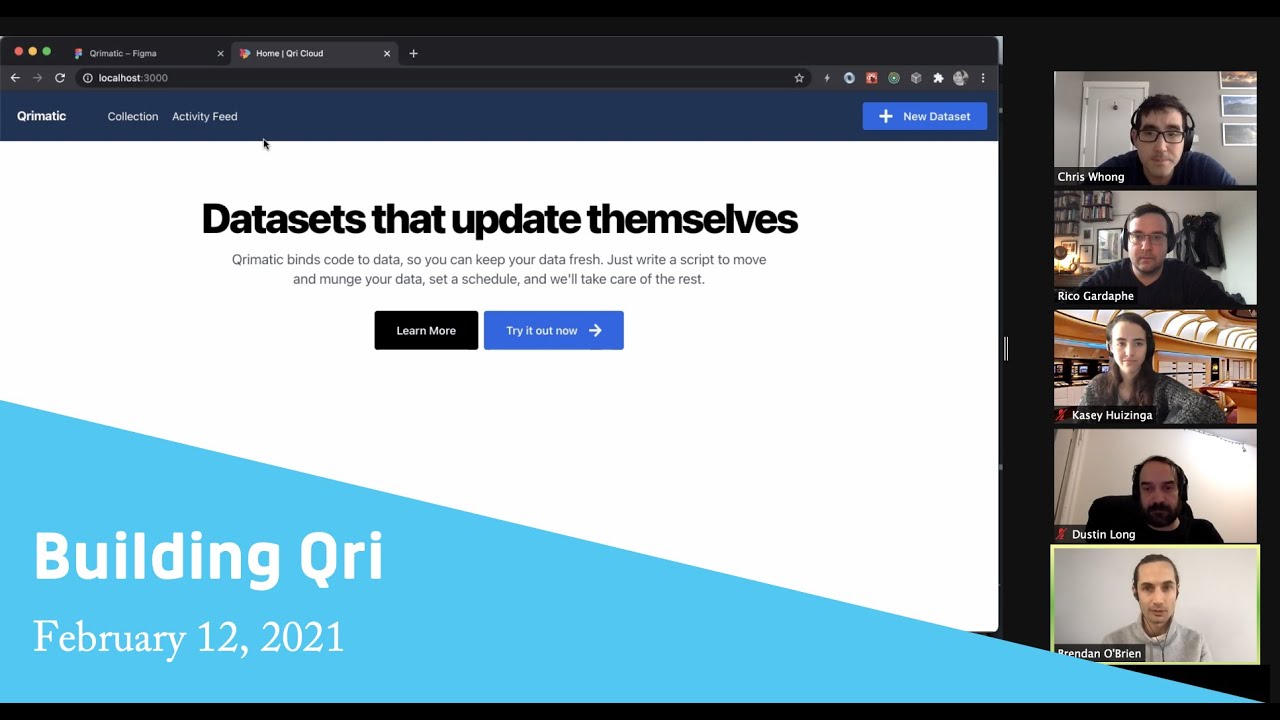 Building Qri 2/12/2021 - Datasets that update themselves - YouTube