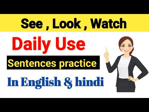 Daily Use English Sentences|| SEE LOOK Watch Sentences Practice 🗣️||# ...