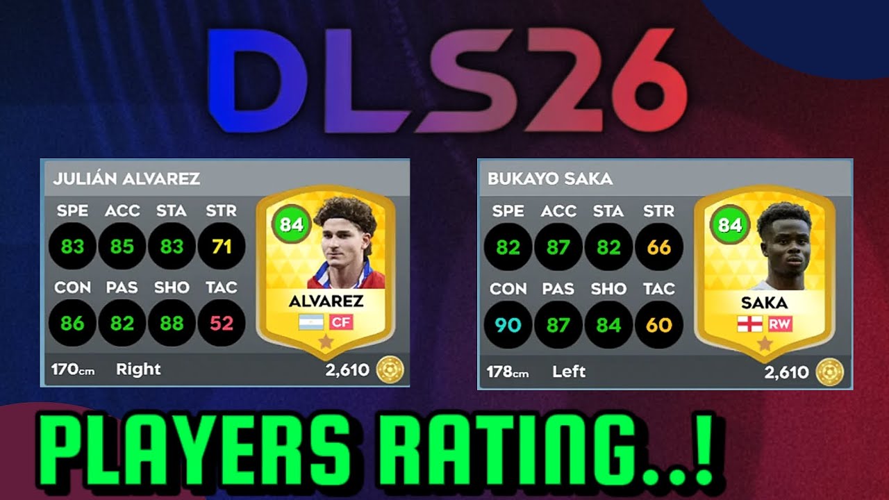DLS 26 PLAYERS RATING AFTER UPDATE (p_2) | DREAM LEAGUE SOCCER 2026 ...