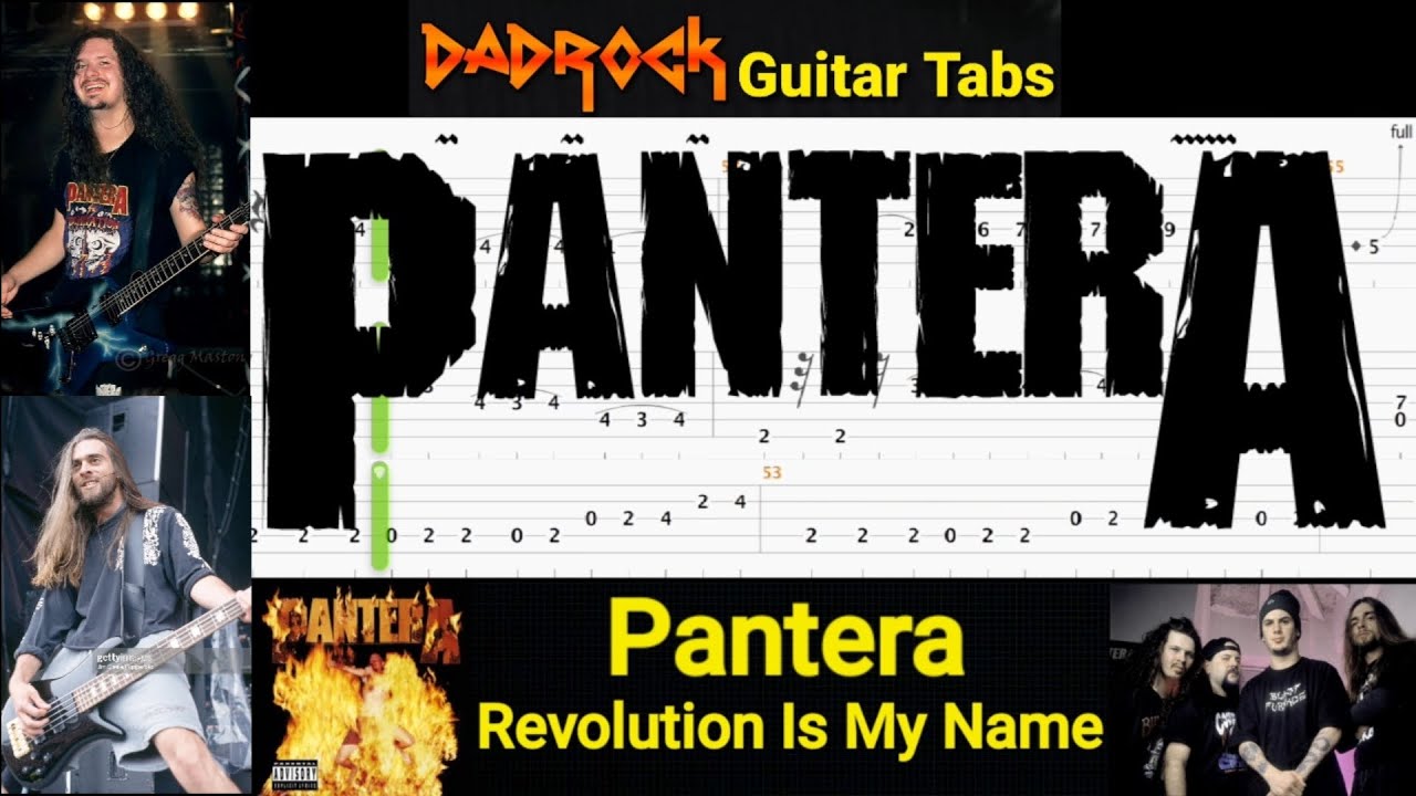 Revolution Is My Name - Pantera - Guitar + Bass TABS Lesson - YouTube