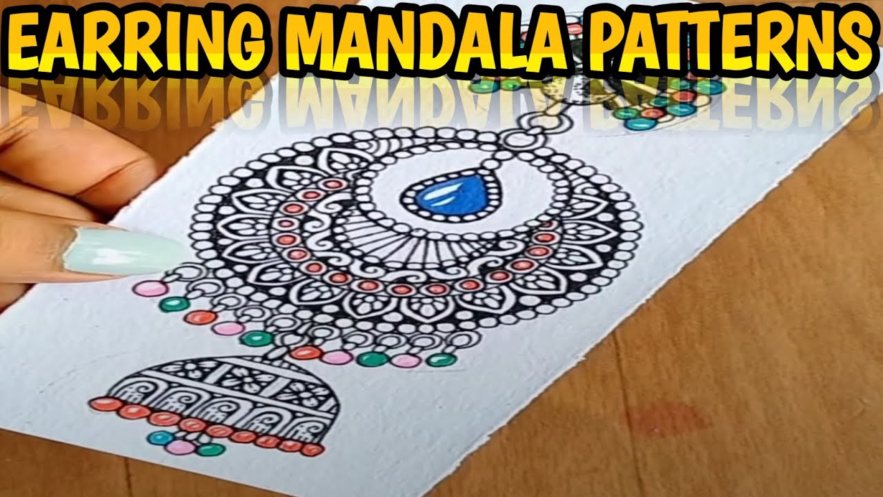 Let's learn to draw Earring Mandala patterns| Mandala drawing for ...