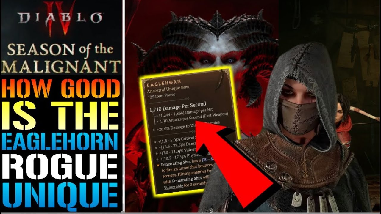 Diablo 4: NEW "Eaglehorn" Unique Bow Finally Dropped! How Good Is This ...