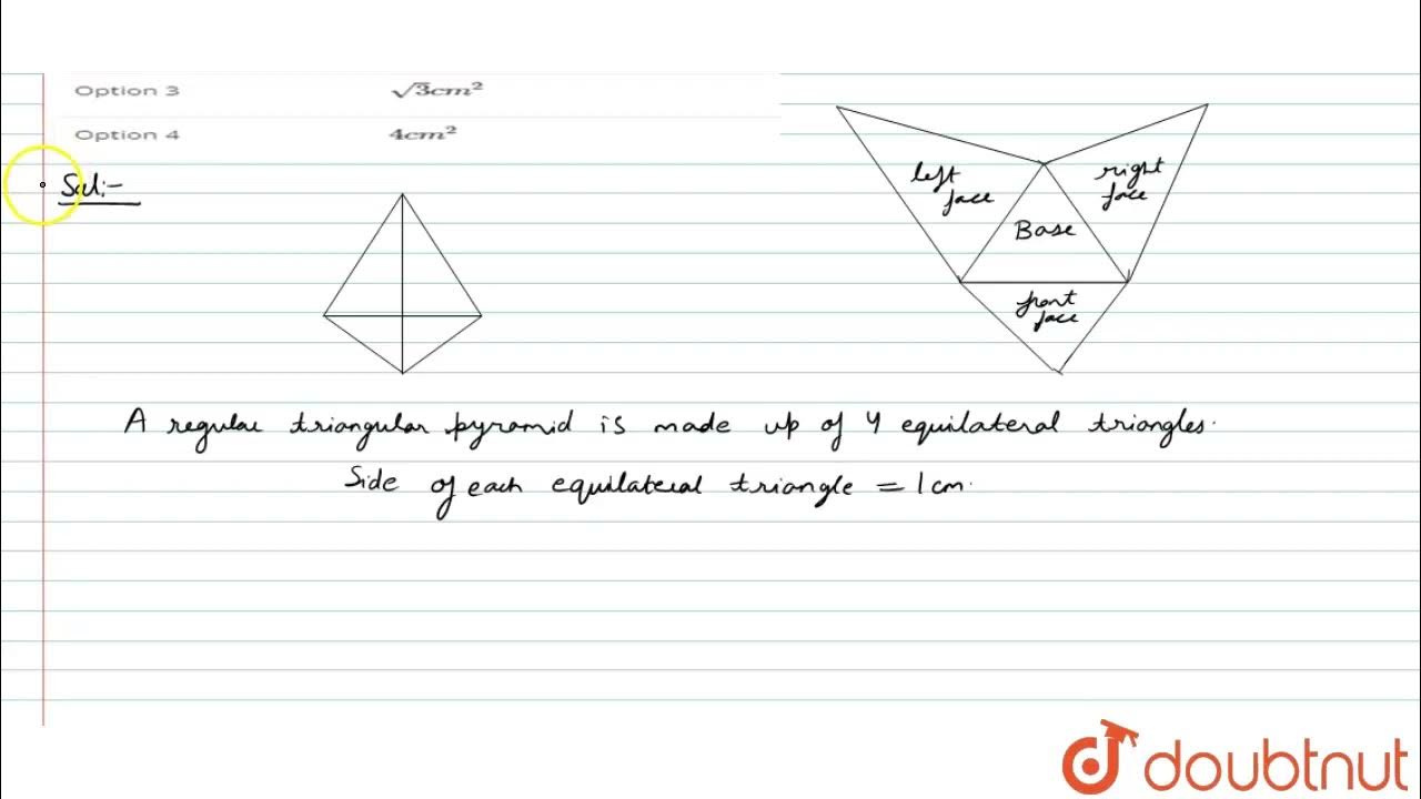 The total surface area of a regular triangular pyramid with each edge ...