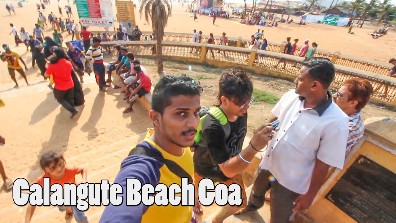 Calangute beach + Calangute Market | Most popular beach in Goa ...